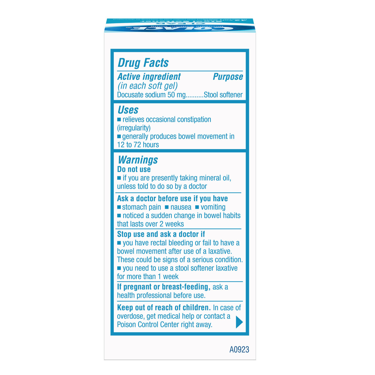 Colace® Clear Soft Gels| Colace® (docusate sodium)